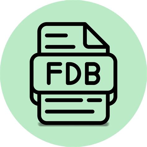 Fdb File Type Icon Files And Document Format Extension With An