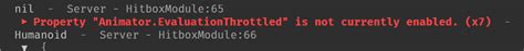 Animatorevaluationthrottled Scripting Support Developer Forum Roblox