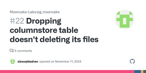 Dropping Columnstore Table Doesn T Deleting Its Files Issue 22
