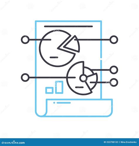 Data Analytics Line Icon Outline Symbol Vector Illustration Concept
