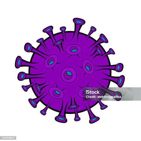 흰색 배경에 고립 된 코로나 바이러스 만화 그림 코브 위험한 세포 중국 전염병 바이러스 질병 만화 플랫 벡터 일러스트 레이 션