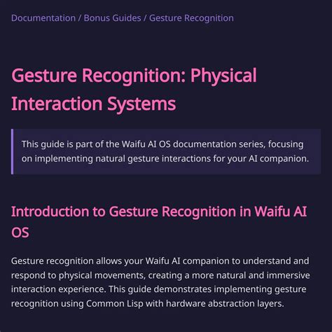 29 Gesture Recognition Physical Interaction Systems
