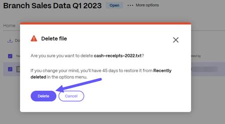 Delete And Restore A File Or Files In A Project Sharefile