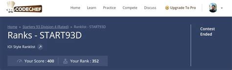 Rudhresh S On Linkedin Got World Rank 352 In Todays Codechef Contest