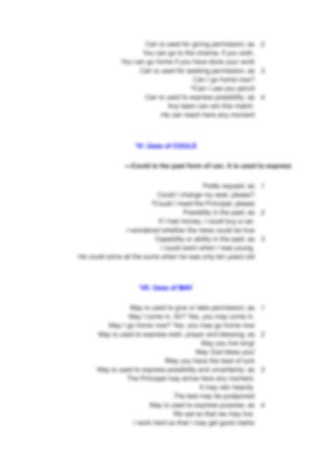 SOLUTION Modals Exercises For Class 6 Cbse With Answers English Grammar 16 Studypool