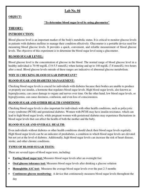 Lab No 4 Pathology Pdf Hyperglycemia Diabetes