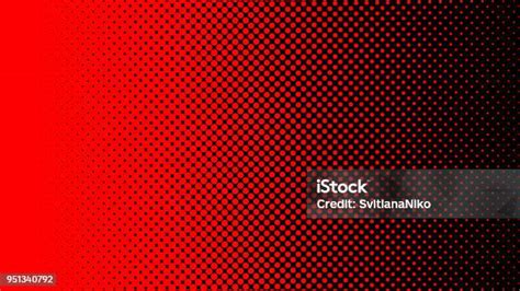 하프톤 도트 그라데이션 배경 벡터 일러스트입니다 붉은 점선 검은 하프톤 텍스처입니다 배경 주제에 대한 스톡 벡터 아트 및 기타 이미지 배경 주제 빨강 점박이 Istock