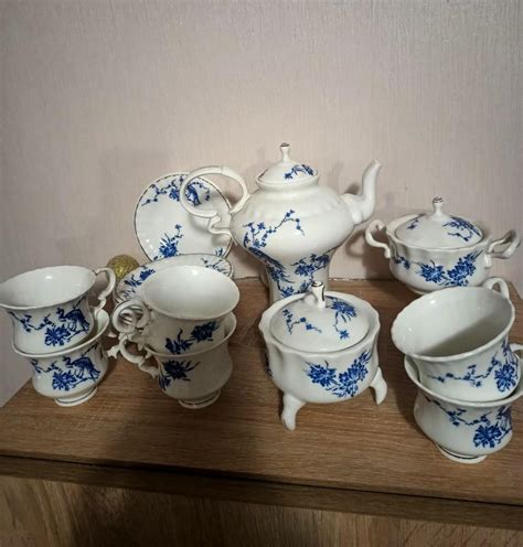 Раритетний китайський кавовий сервіз часів ссср на 6 персон найтонша порцеляна — ціна 450 грн