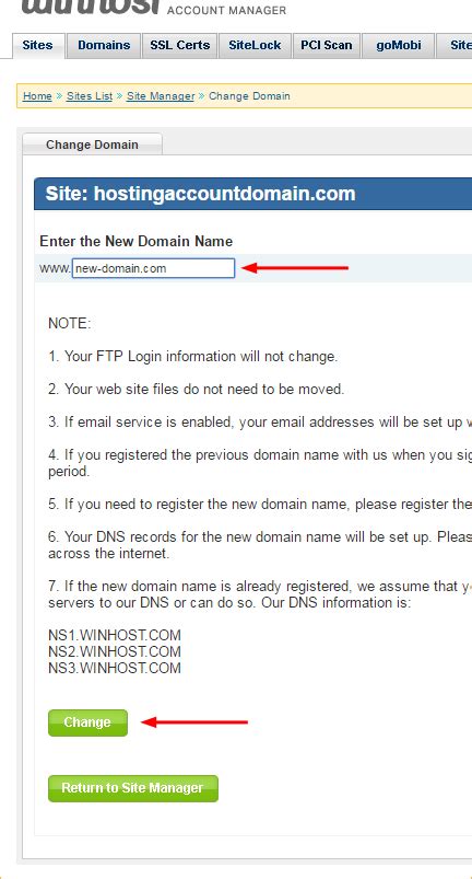How To Switch The Primary Domain For Your Account Winhost Blog