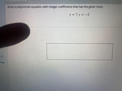 Answered Write A Polynomial Equation With… Bartleby
