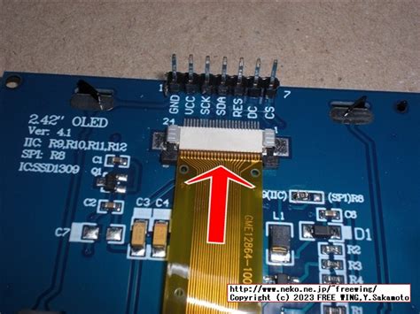 24インチの大画面 Oled Ssd1309を Spi接続から I2c接続に改造する方法 How To Modify Ssd1309 Oled Module Spi To I2c