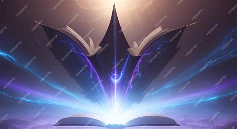 premium photo ai generated opening effect of a magic book with lightning
