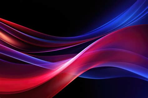 Premium Photo Fluid Abstract Waves In Blue And Pink Hues