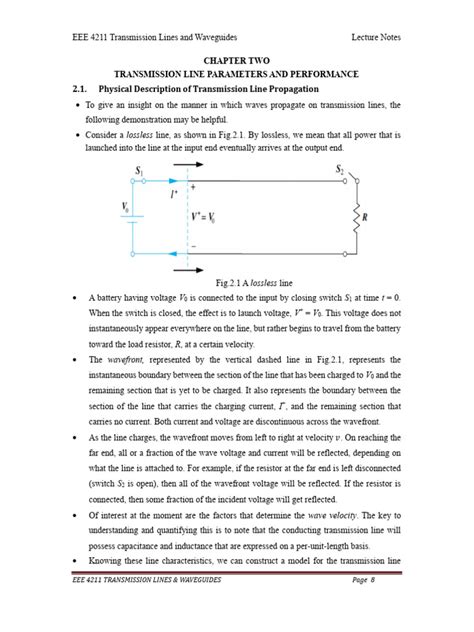 Lecture 2 Transmission Line Parameters And Performance Pdf