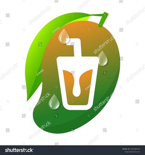 Mango Juice Vector Logo Design Element Stock Vector Royalty Free