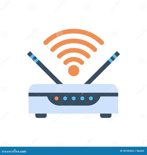 Wifi Router Wireless Internet Connection Icon Stock Vector