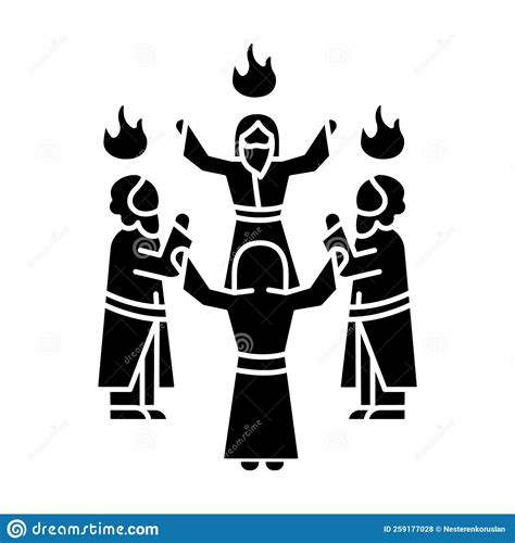 Pentecost Celebration Linear Icon Vector Illustration 258878698