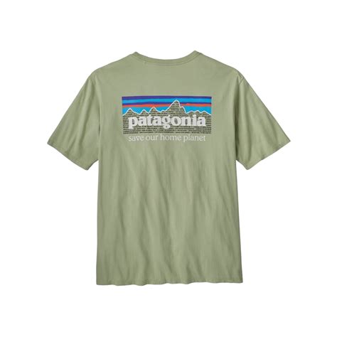 파타고니아 P 6 미션 오가닉 티셔츠 살비아 그린 Patagonia Kream