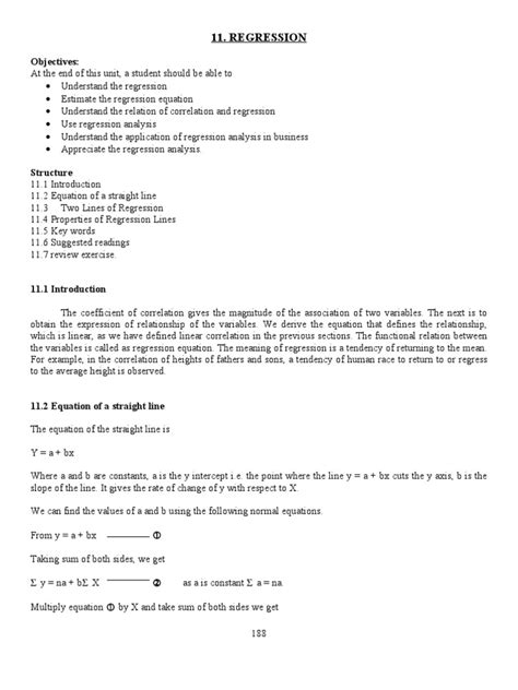 Regression Pdf Correlation And Dependence Regression Analysis