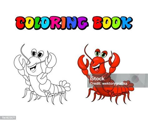 가재 색칠 공부 만화 귀여운 캐릭터 일러스트 는 흰색 배경에 고립 갈고리 발톱에 대한 스톡 벡터 아트 및 기타 이미지 갈고리 발톱 개념 게 Istock