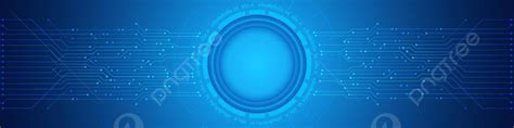 Blue Circuit Board Pattern With Digital Circles Abstract Technology Background Featuring