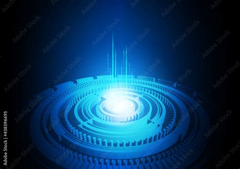 Circuit Technology Background With Hi Tech Digital Data Connection System Electronic Design