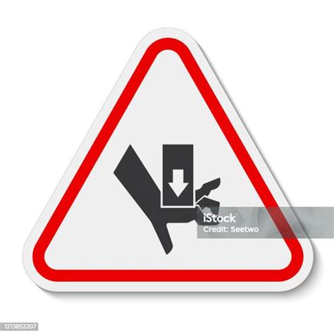 위 기호 기호 벡터 그림에서 손 분쇄 힘 흰색 배경 레이블에 격리 Eps10 기계 부분에 대한 스톡 벡터 아트 및 기타 이미지 기계 부분 기어 기계 부분 꼬집기