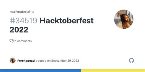 Hacktoberfest 2022 · Issue 34519 · Muimaterial Ui · Github