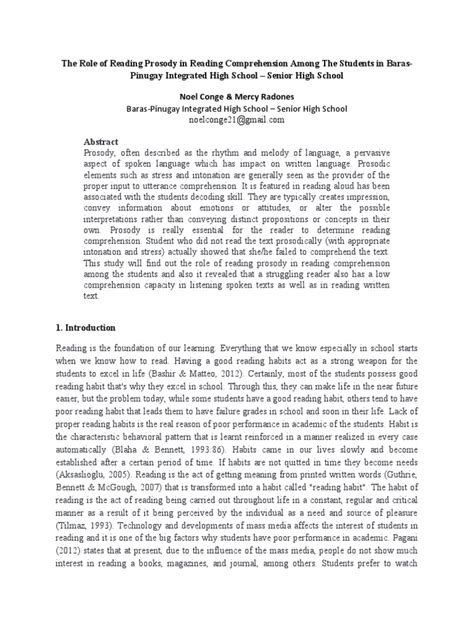 Full Qualitative Research Paper Pdf Reading Comprehension Fluency