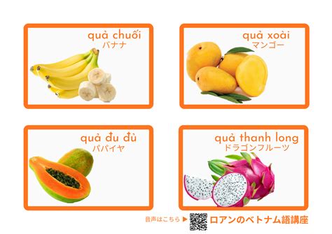 【完全保存版】ベトナムの果物の名前一覧｜音声付きで美味しく学べる！