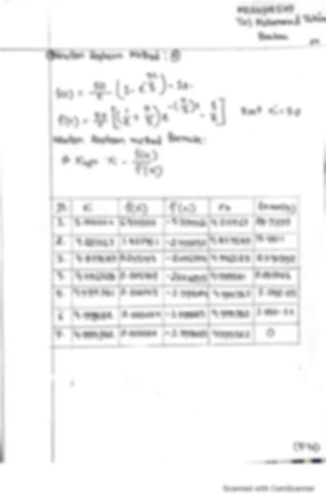 Solution Finding Root By Biosection Method False Position Method Fixed