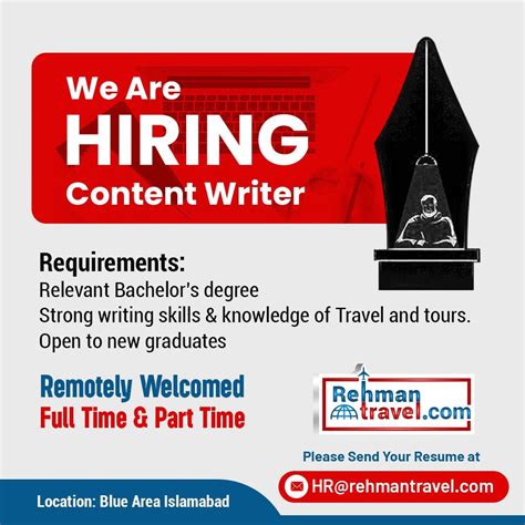 Abdul Rehman Khan On Linkedin We Are Hiring Content Writers Full Time Part Time And Remotely Too