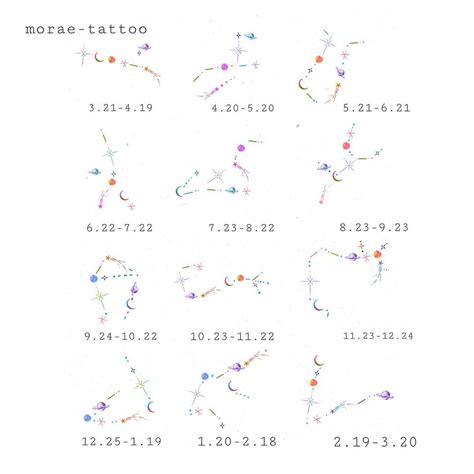 𝕄𝕠𝕣𝕒𝕖𝕥𝕒𝕥𝕥𝕠𝕠s Instagram Photo 선없는 별자리도안 입니다 🌙 색상변경 문의는 프로필 링크로 주세요 D 미니타투 심플타투