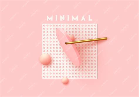 Premium Vector Creative Abstract Minimal Background Composition With Realistic 3d Objects
