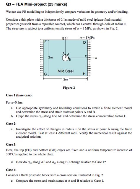 ANSYS Finite Element Analysis Please Complete Full Chegg