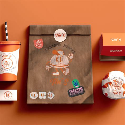 Tens Burger 프리미엄버거 로고 로고 디자인 포트폴리오 크몽