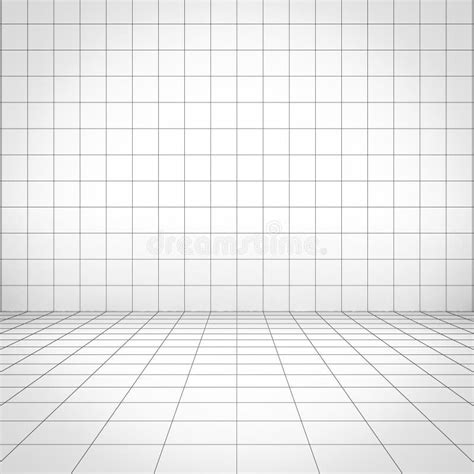 Grid Background Perspective View Stock Illustration Illustration Of