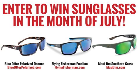 Enter To Win Sunglasses Now Through The Month Of July Coastal Angler