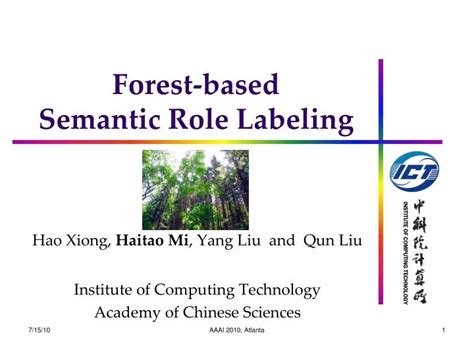 Ppt Forest Based Semantic Role Labeling Powerpoint Presentation Free