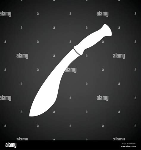 Machete Icon Black Background With White Vector Illustration Stock Vector Image And Art Alamy
