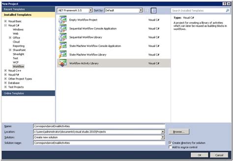 Sharepoint 2010 Create Custom Activity Workflow