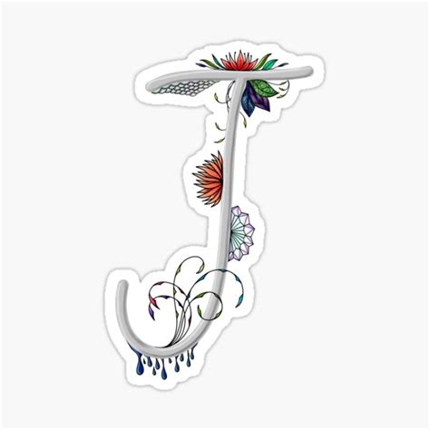 Tangled J Sticker By Lezell Redbubble