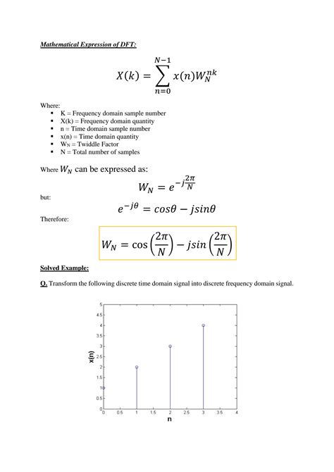 Solution 4 Point Dft Introduction And Solved Example Studypool