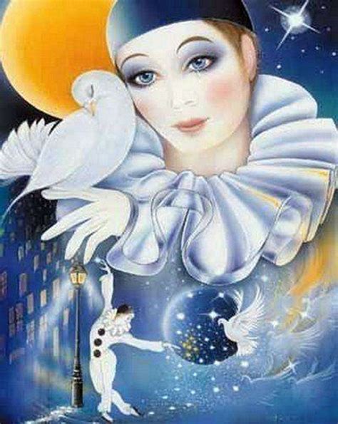 Clown And Pierrots Kunstbilder Pierrot Clown Alte Karten