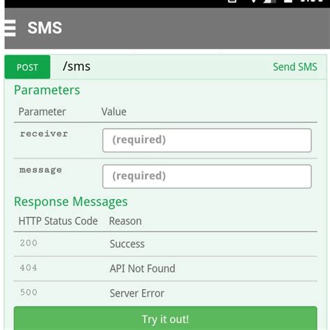 a a screenshot of send sms page from b cross platform