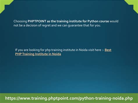 Ppt Best Python Training Institute In Noida Powerpoint Presentation Free Download Id8465322
