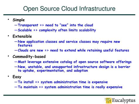 ppt eucalyptus an open source infrastructure for cloud computing