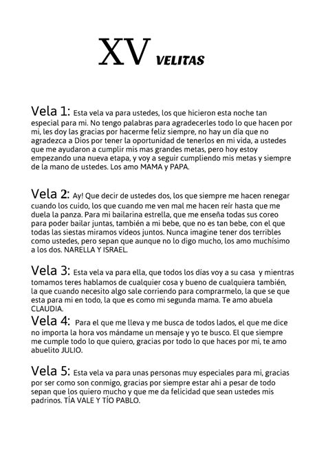 Velas Xv Xv Velitas Vela 1 Esta Vela Va Para Ustedes Los Que