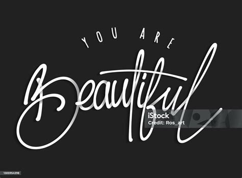 당신은 아름답고 문자가 되는 타이포그래피 포스터입니다 손으로 그린 벡터 일러스트레이션 그래피티에 대한 스톡 벡터 아트 및 기타 이미지 그래피티 벡터 아름다움 Istock