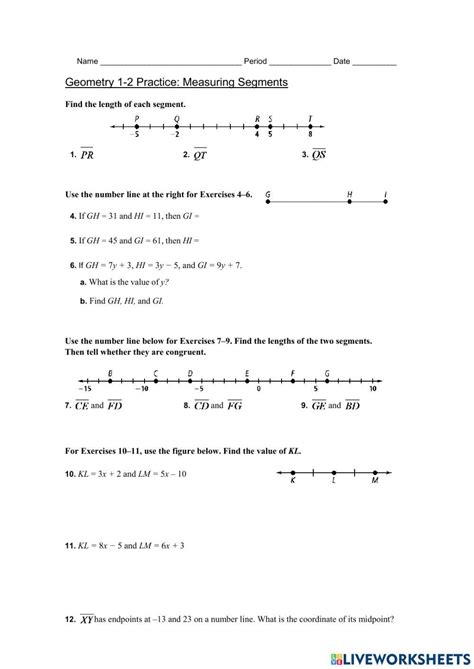 Free Measuring Line Segments Worksheet Download Free Measuring Line Segments Worksheet Png